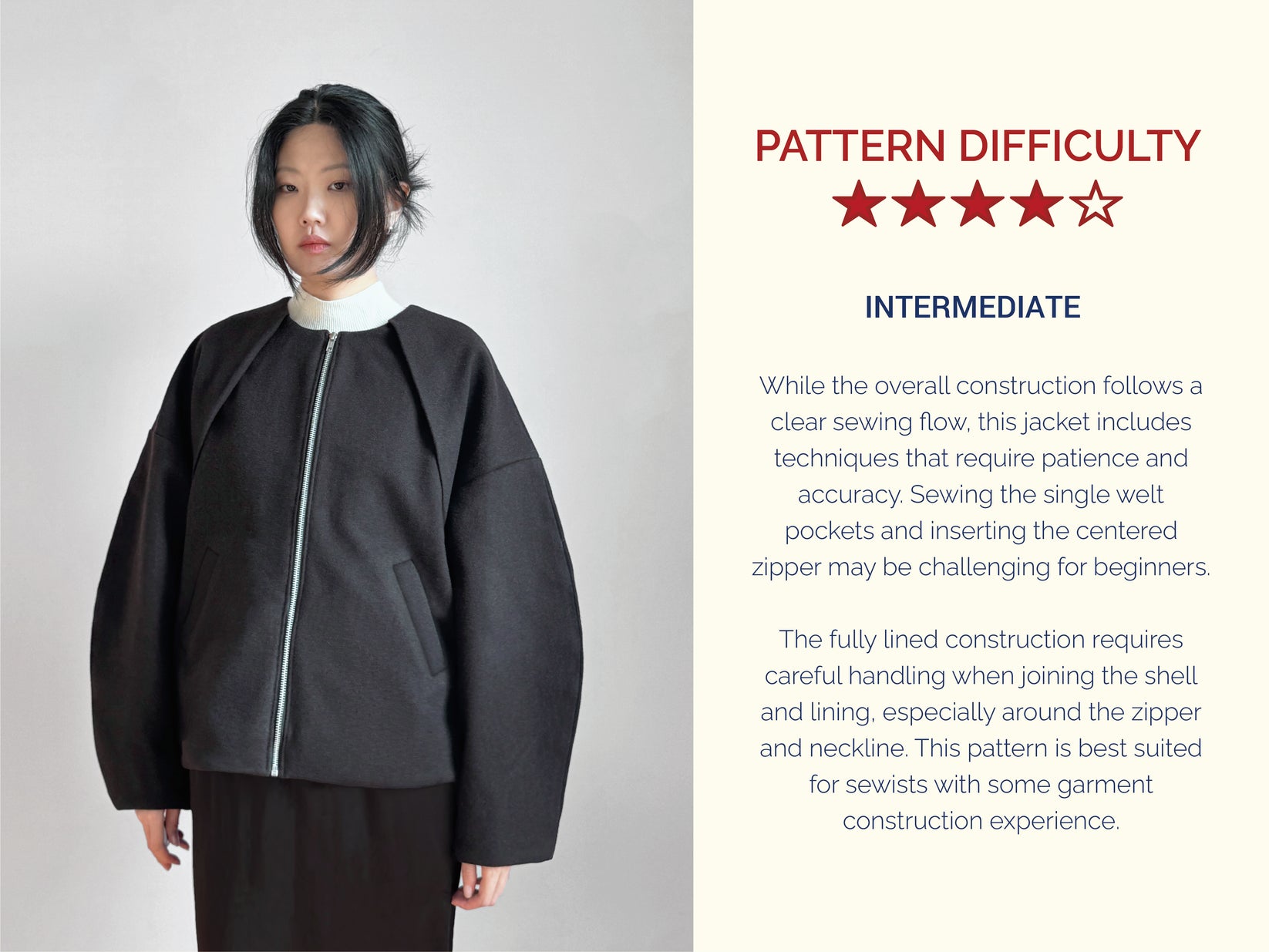 ORBIT JACKET PDF Sewing Pattern | Oversized Cocoon Sleeve Woven Jacket ...